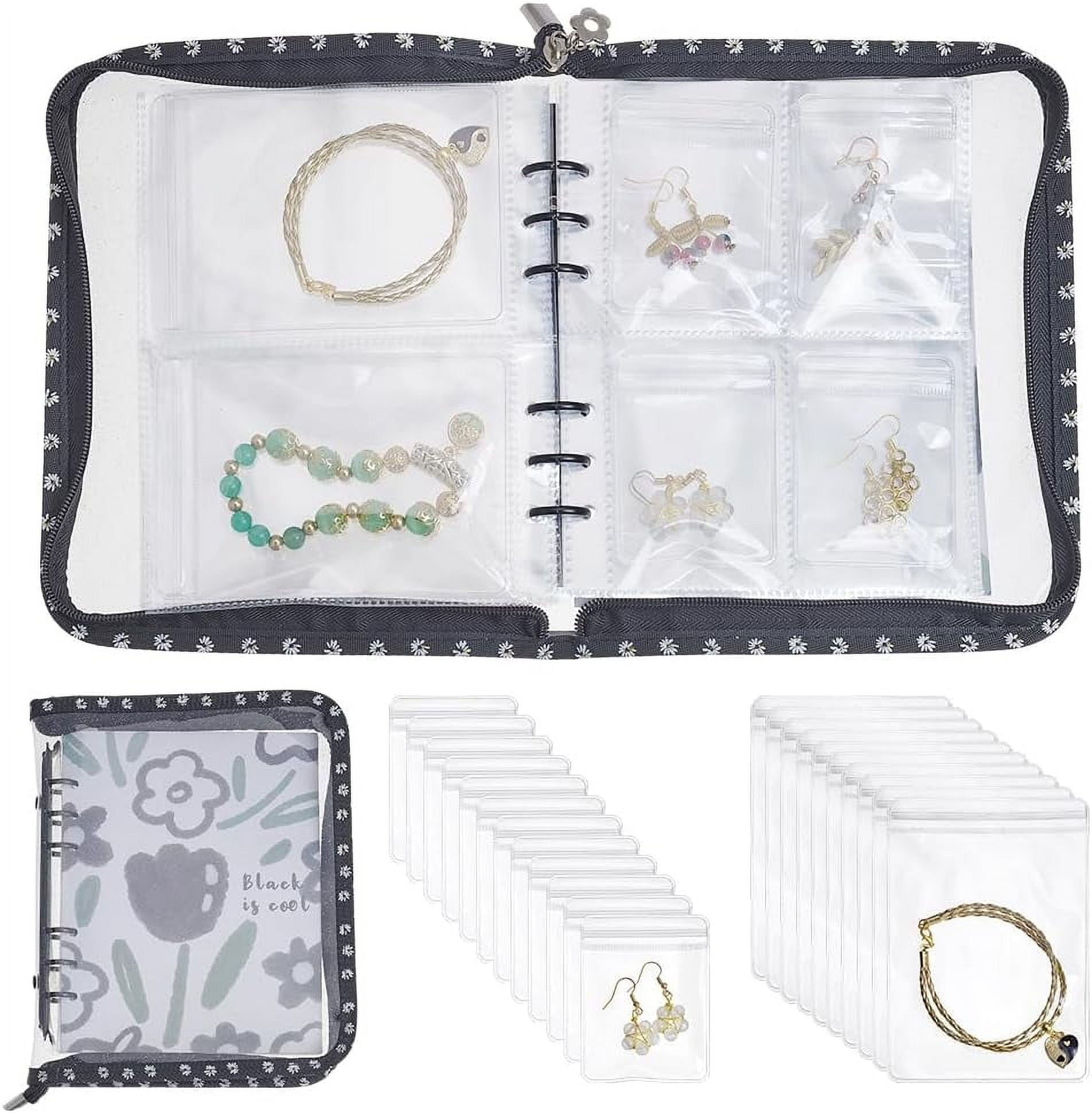 51Pcs/1 Set Transparent Jewelry Storage Book Earring Organizer Book ...