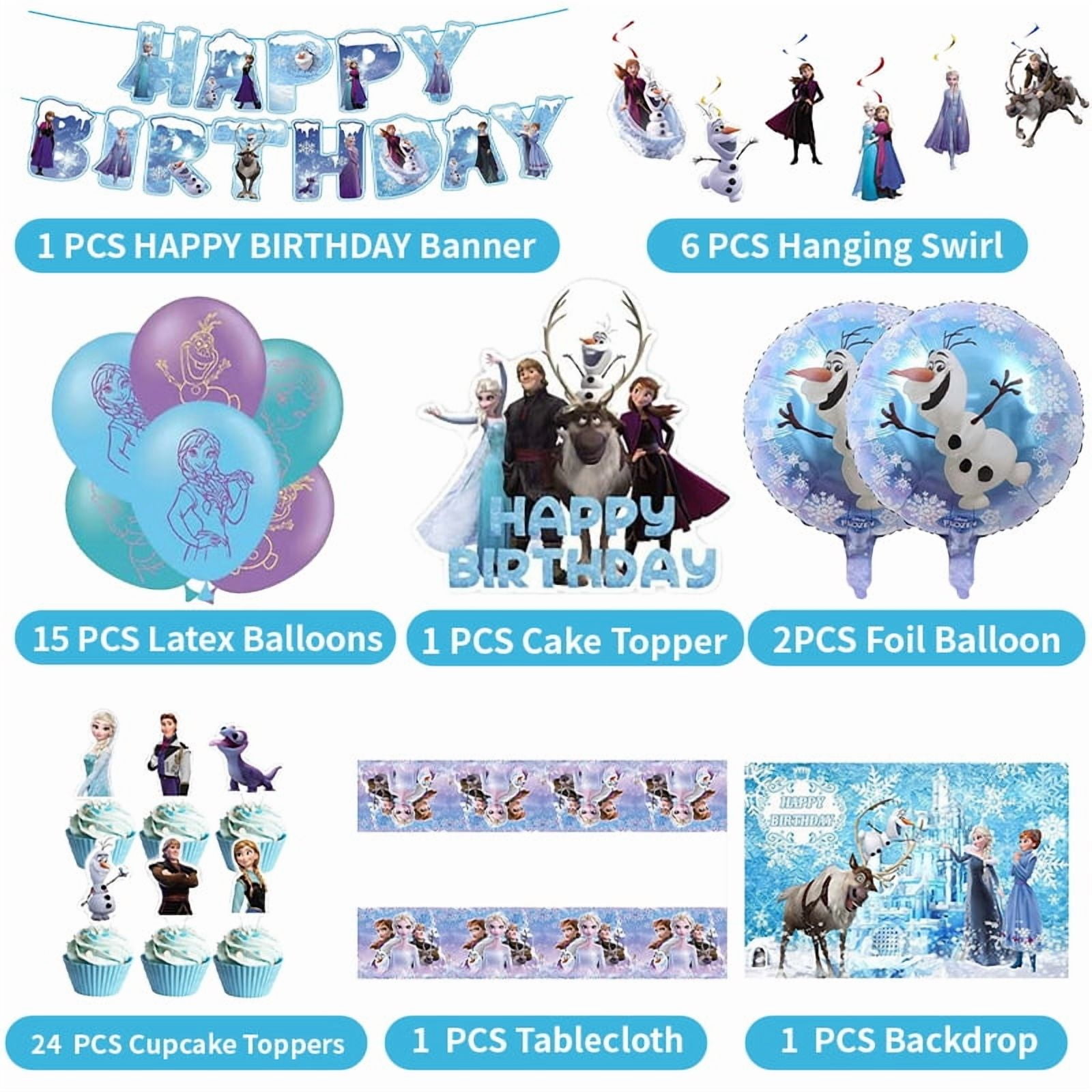 51Psc For Frozen theme party setup, easy to assemble decorations ...