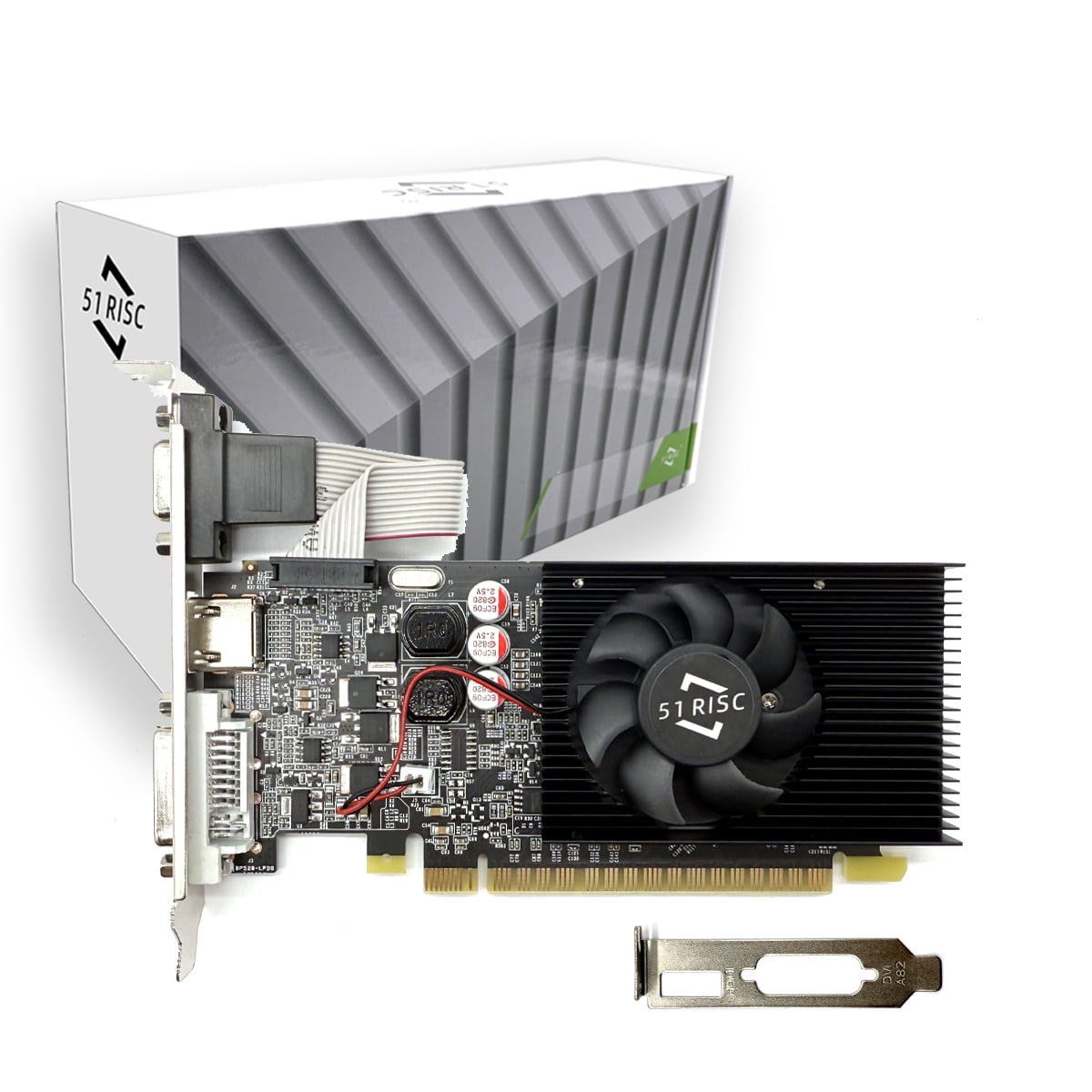 51RISC GT610 2GB Graphics Card, GT 610 2G DDR3 64bit, Desktop Graphics ...