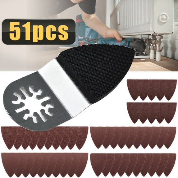 51x Finger Sanding Sheets Pads Paper Set Multi-tool For Bosch Multi-X ...