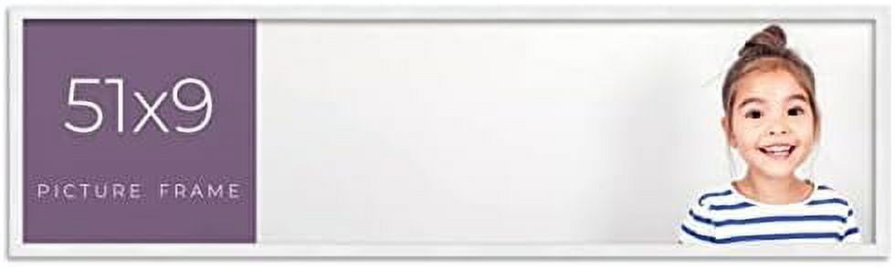 51X9 Frame White Real Wood Picture Frame Width 0.75 Inches | Interior ...