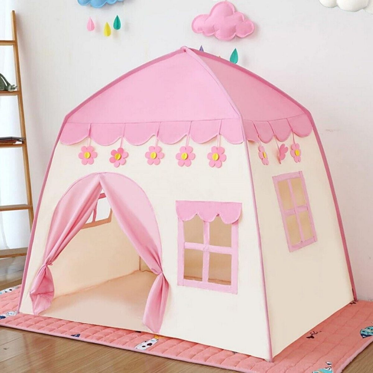 51in Kids Play Tent Girls Boys Large Playhouse Princess&Prince Castle ...