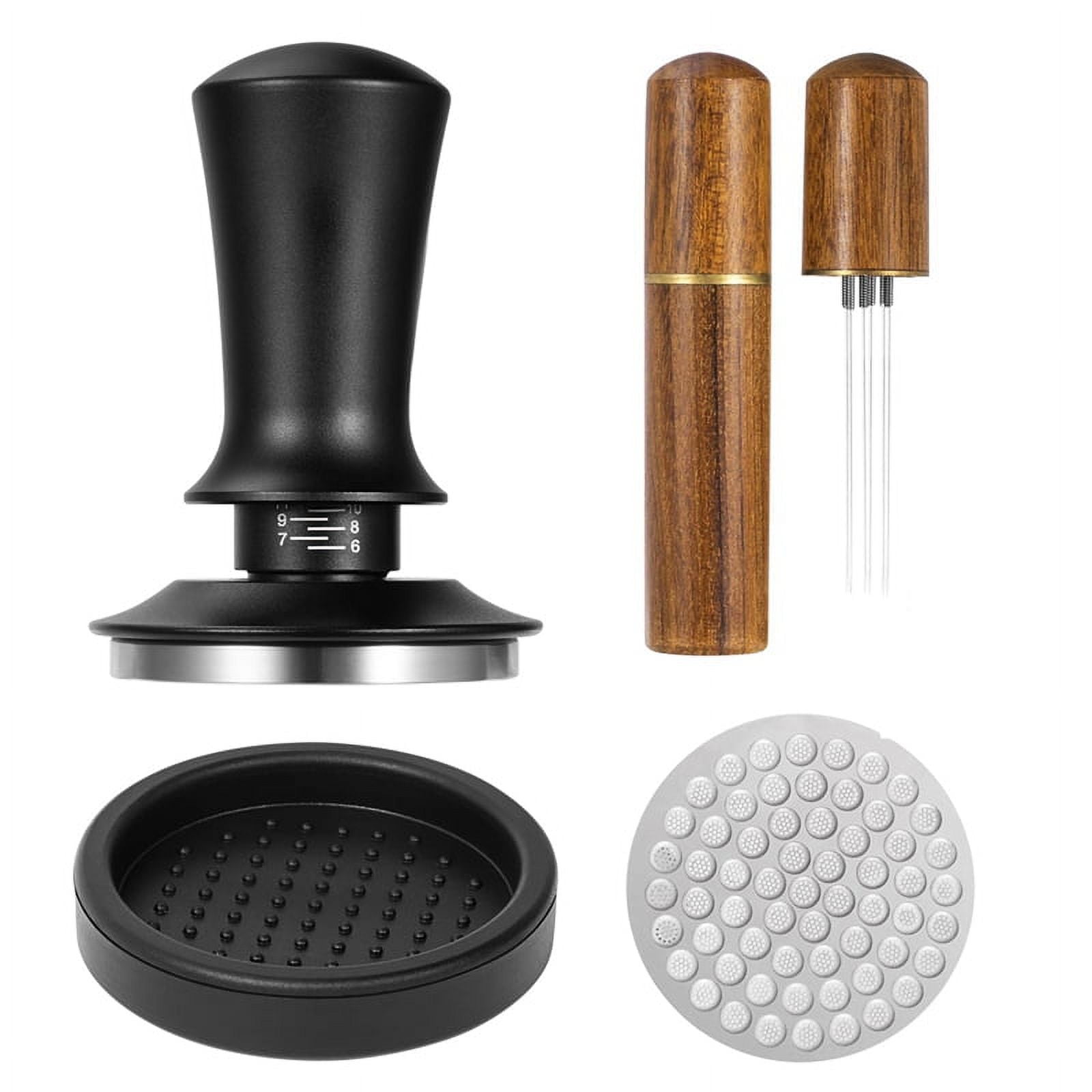 51mm Espresso Tamper and Stirrer Set, Coffee with Flat Spring Loaded ...