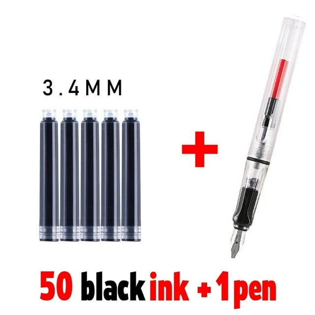 51pcs Fountain Pen ink refills diameter 2.6mm 3.4mm standards ...
