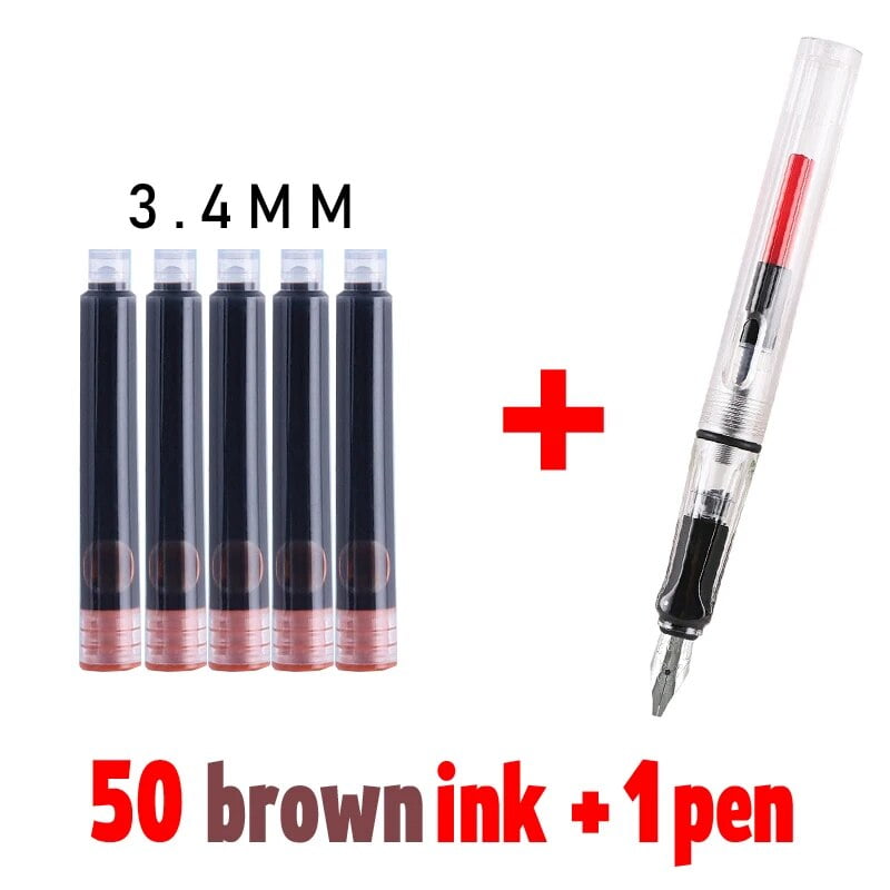 51pcs Fountain Pen ink refills diameter 2.6mm 3.4mm standards ...