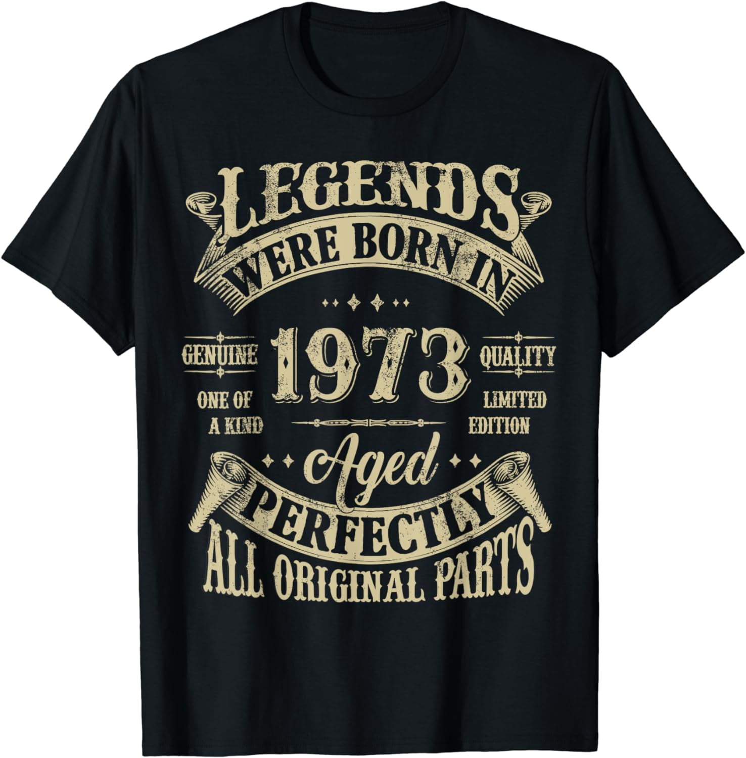 51st Birthday Tee 51 Years Old Vintage Legends Born In 1973 T-Shirt ...