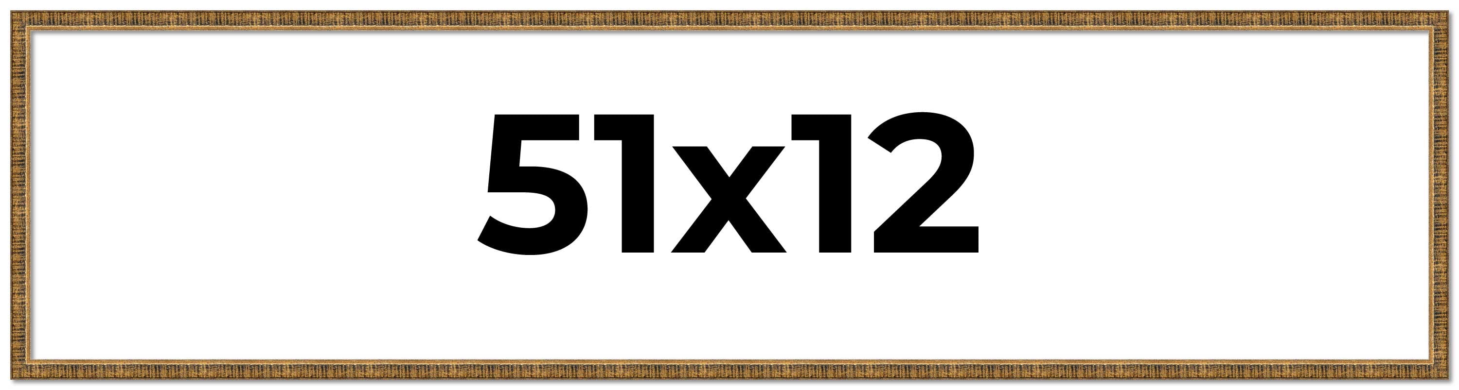 51x12 Frame Gold Solid Wood Picture Frame - Complete Modern Photo Frame ...