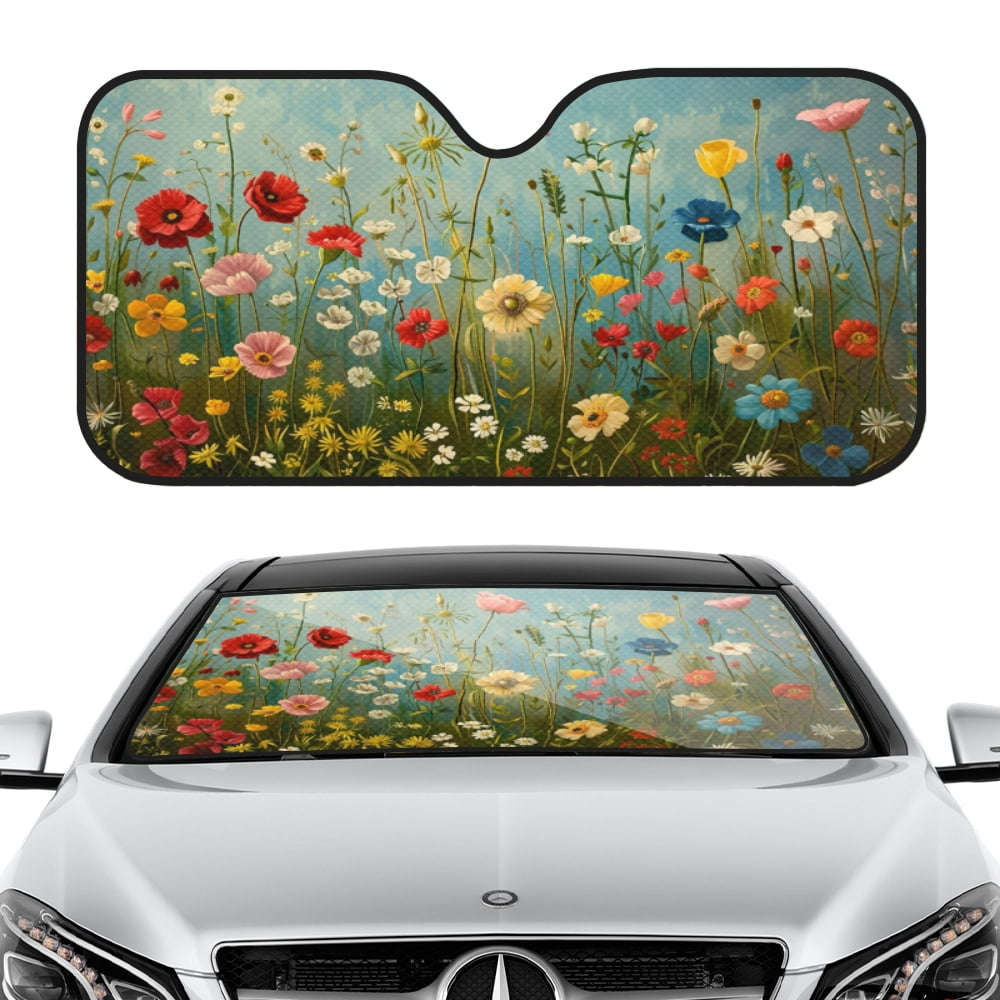 51x28 Inch Windshield Sun Shade for Car & SUV, Front Window Sun Visor ...