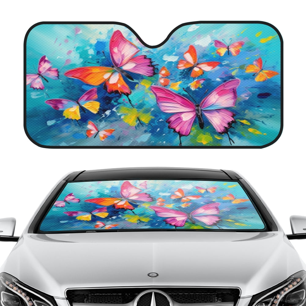 51x28 Inch Windshield Sun Shade for Car & SUV, Front Window Sun Visor ...