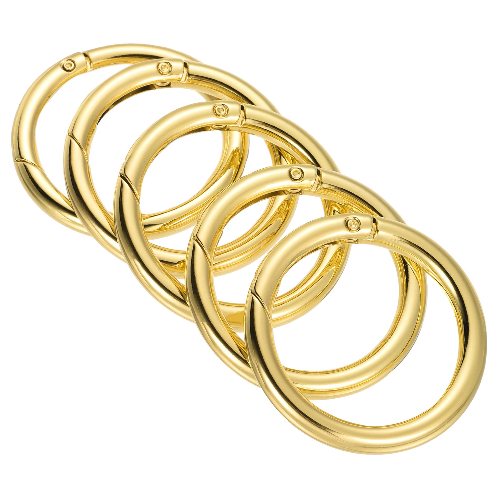 51x39x6mm Round Zinc Alloy Spring Gate O Ring Snap Clip Buckle, Gold 5 ...