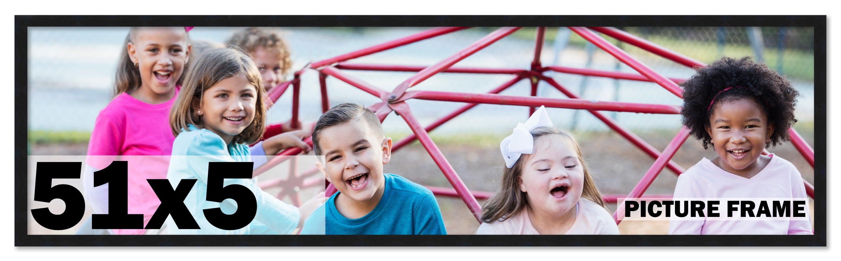51x5 Frame Black Picture Frame - Complete Modern Photo Frame Includes ...
