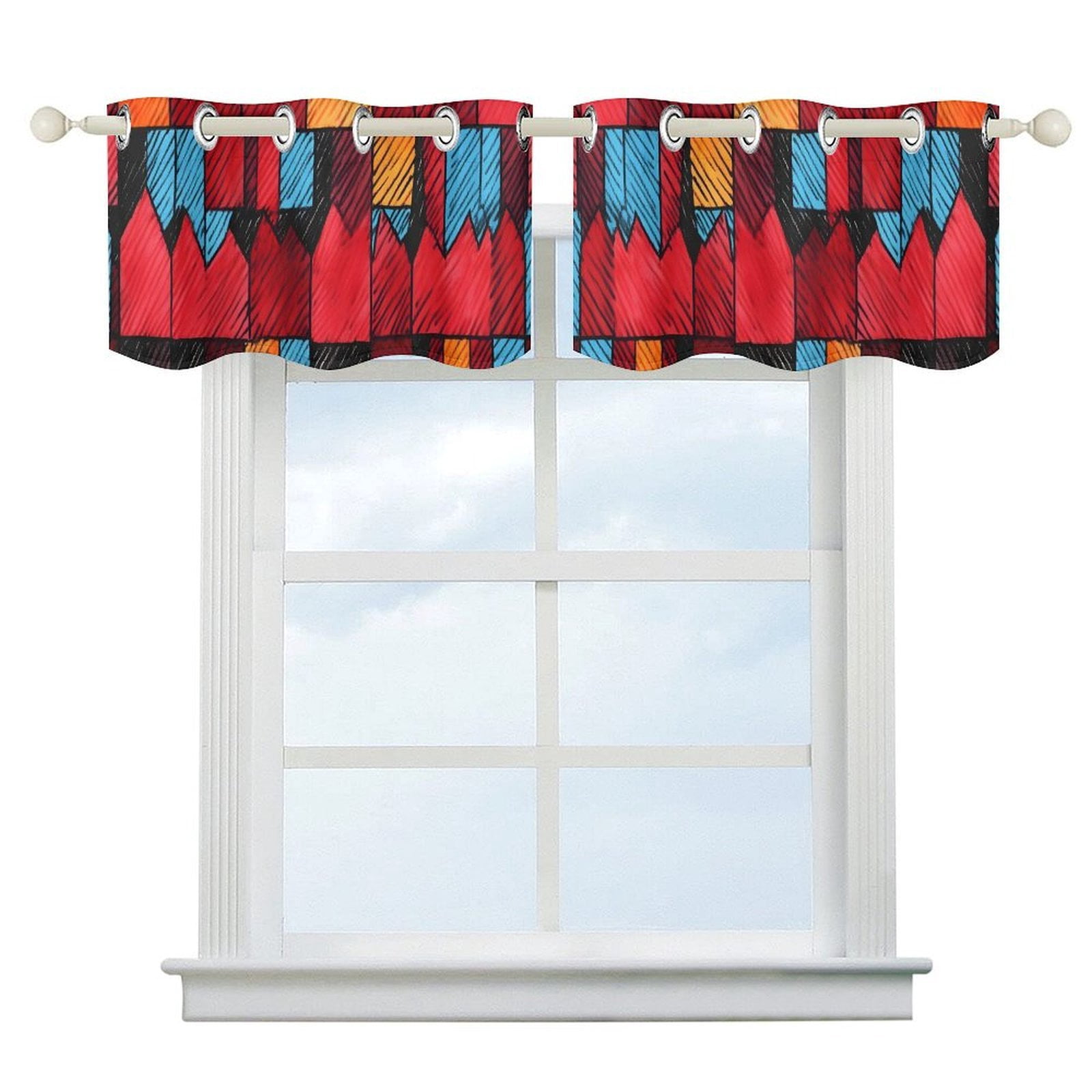 52×18.1in Curtain Hanging Two Symmetrical Durable Good Shade Heat ...