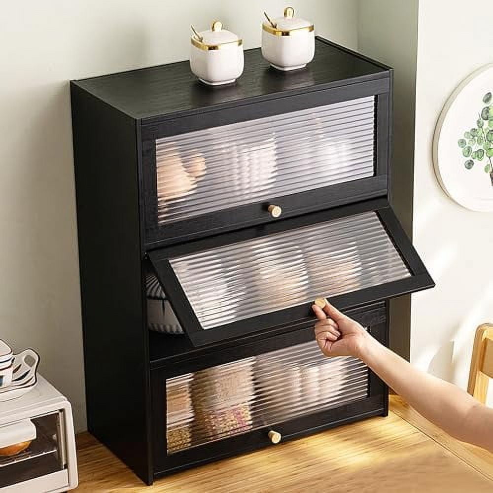 52 * 25 * 70CM Small Bamboo Kitchen Pantry Sideboard Freestanding ...