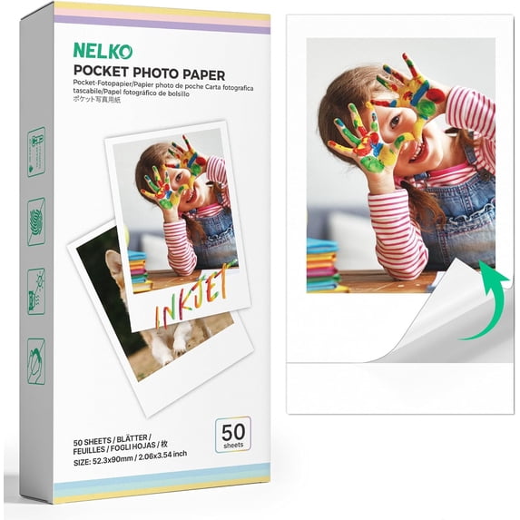 52.3x90mm (2.06"x3.54") Premium Photo Paper, 50-Pack Genuine PP01 ...