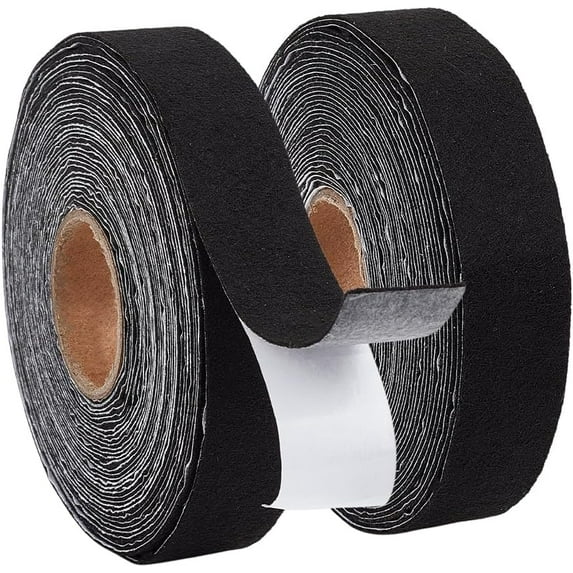 52.5 Ft Self Adhesive Felt for Squeegee Edge Wrapping 1 Inch Black Edge ...
