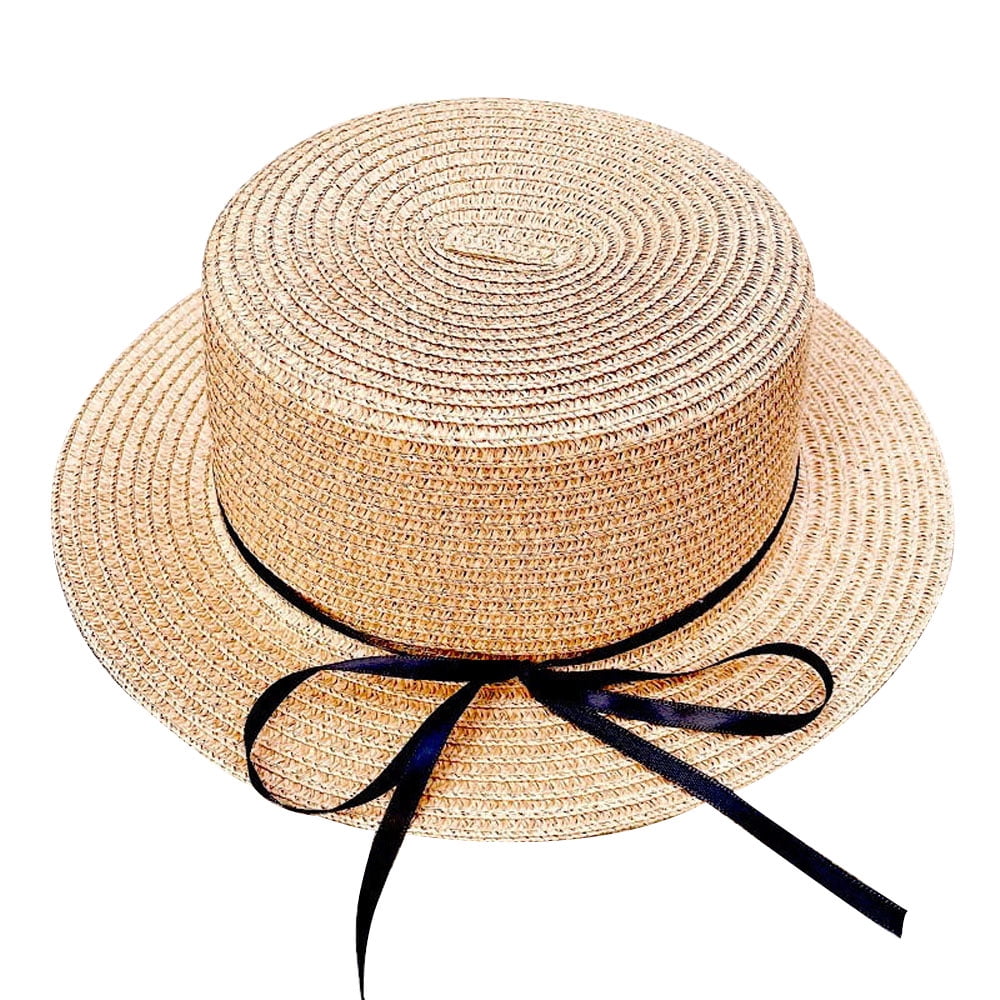 52-54 cm hat circumference children's straw hat ribbon bow sun hat ...
