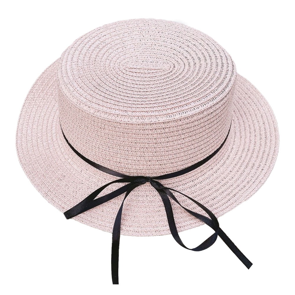 52-54 cm hat circumference children's straw hat ribbon bow sun hat ...