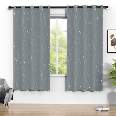 NICETOWN Solid Color Black out Curtains Rod Pocket Thermal Insulated ...