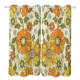52×72in Perforated Curtain Two Symmetrical Pieces Heat Insulation Sun ...
