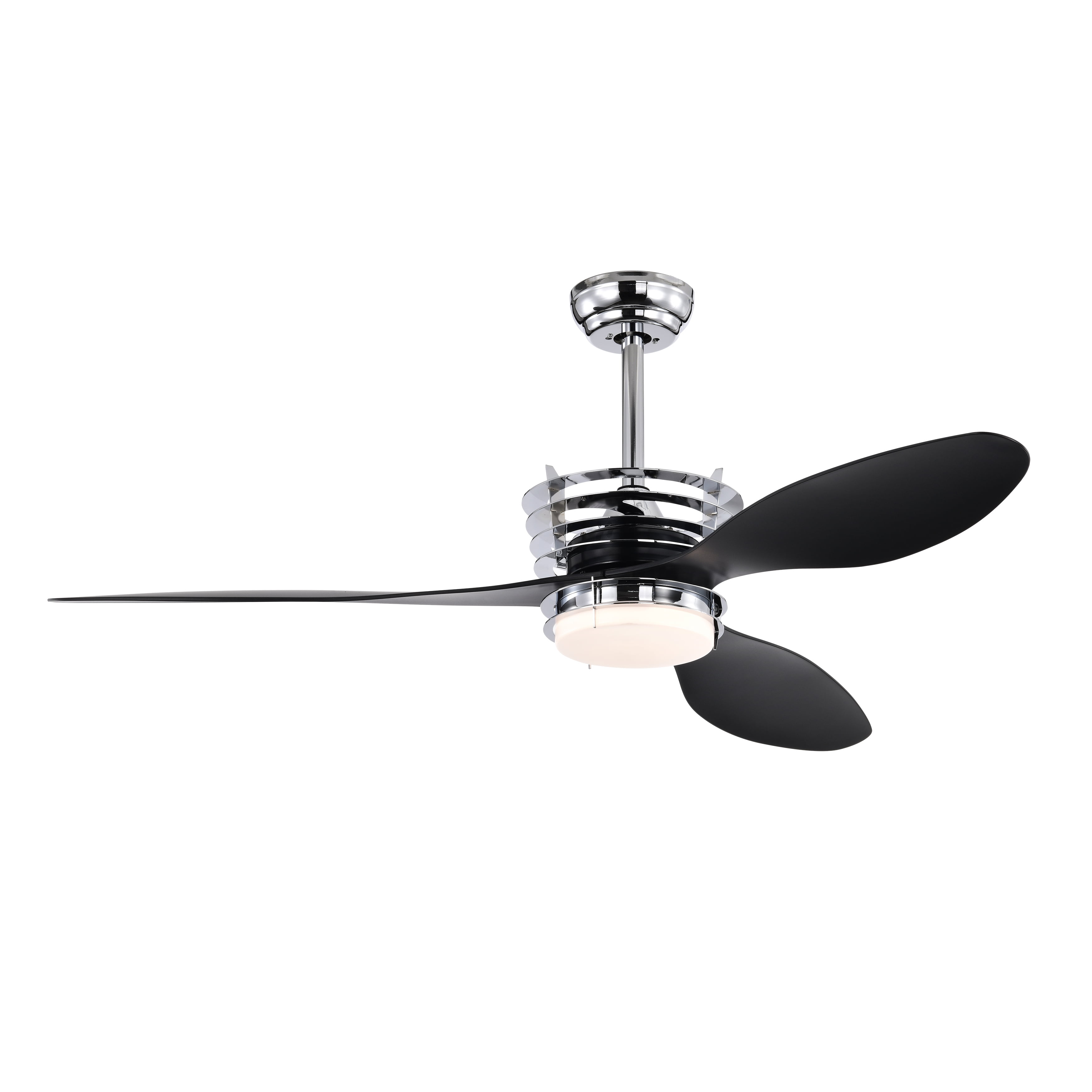 52'' ABS Blades Ceiling Fan with Lights and DC Remote, DC Motor Modern ...