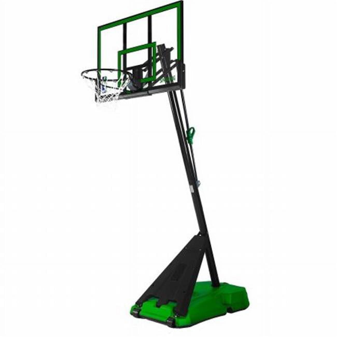 52'' Acrylic Portable Angled Pole Green/Black Hercules- Base Basketball ...