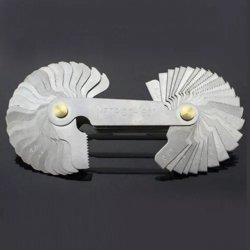 52 Blade Screw Thread Pitch Cutting Gauge Tool W/55??Inch 60??Metric ...