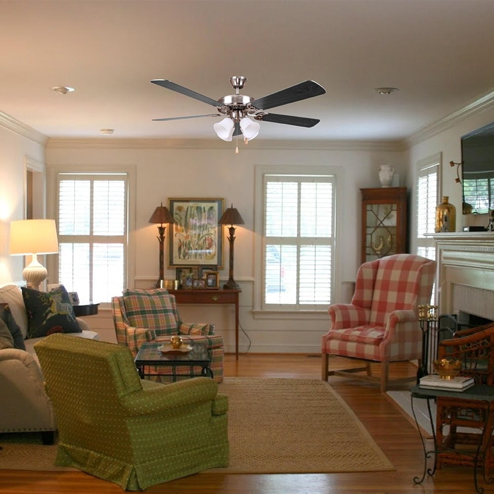 52" Blanquilla 5 - Blade Standard Ceiling Fan with Pull Chain and Light ...