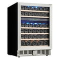 52 Bottles Wine Cooler Refrigerator, 24 Inch Freestanding Wine Fridge ...