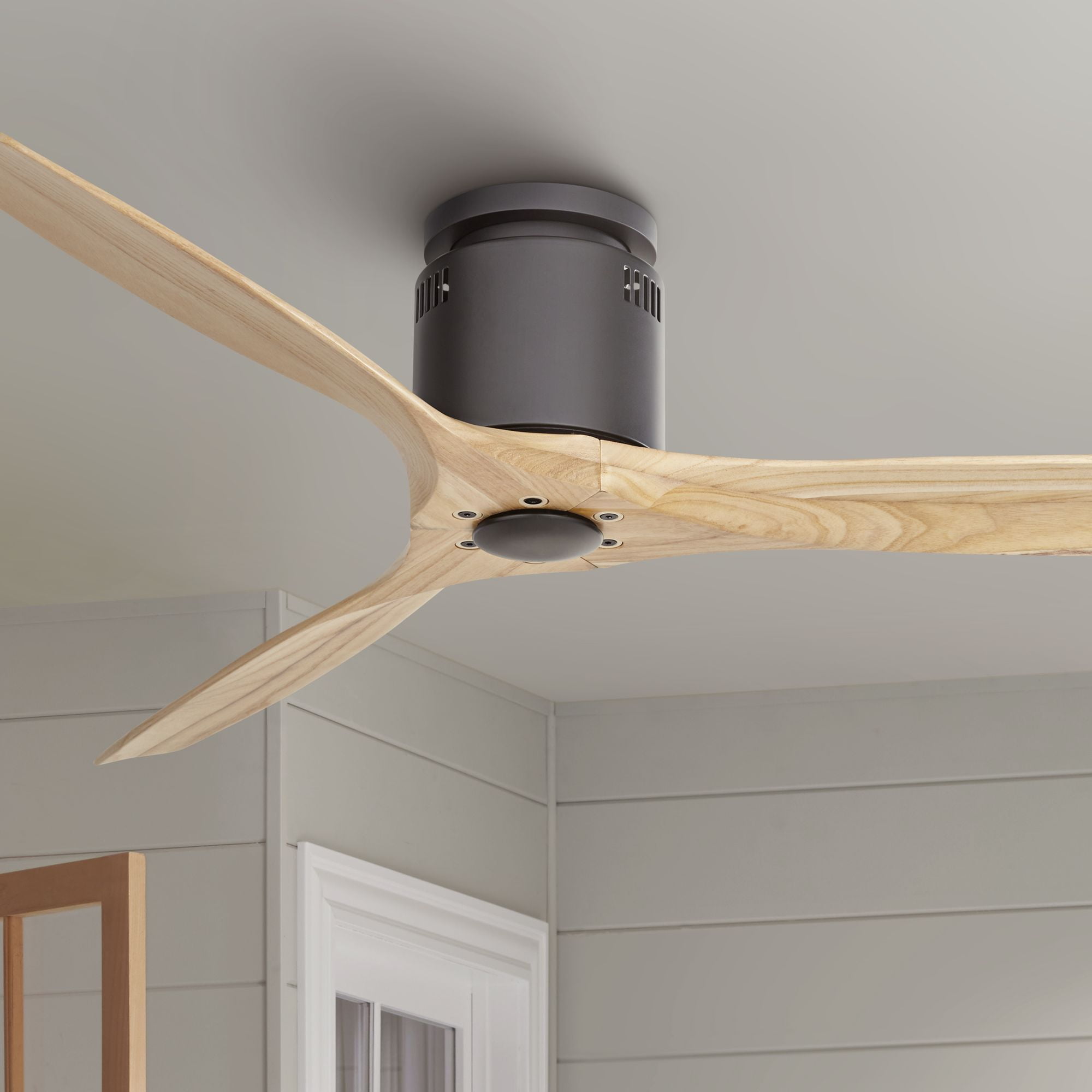 52" Casa Vieja Modern Indoor 3 Blade Hugger Ceiling Fan with Remote ...