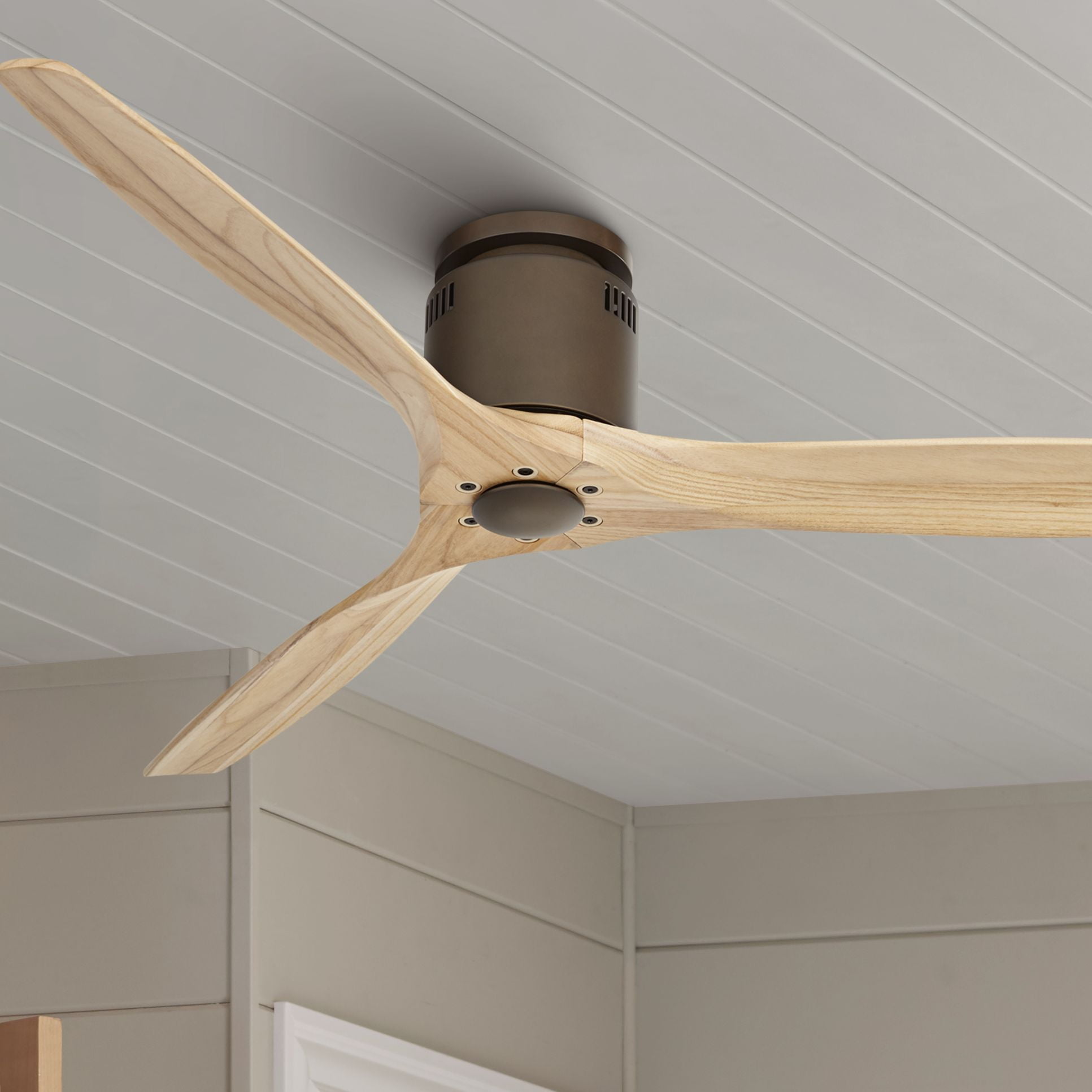 52" Casa Vieja Rustic Farmhouse 3 Blade Indoor Hugger Ceiling Fan with ...