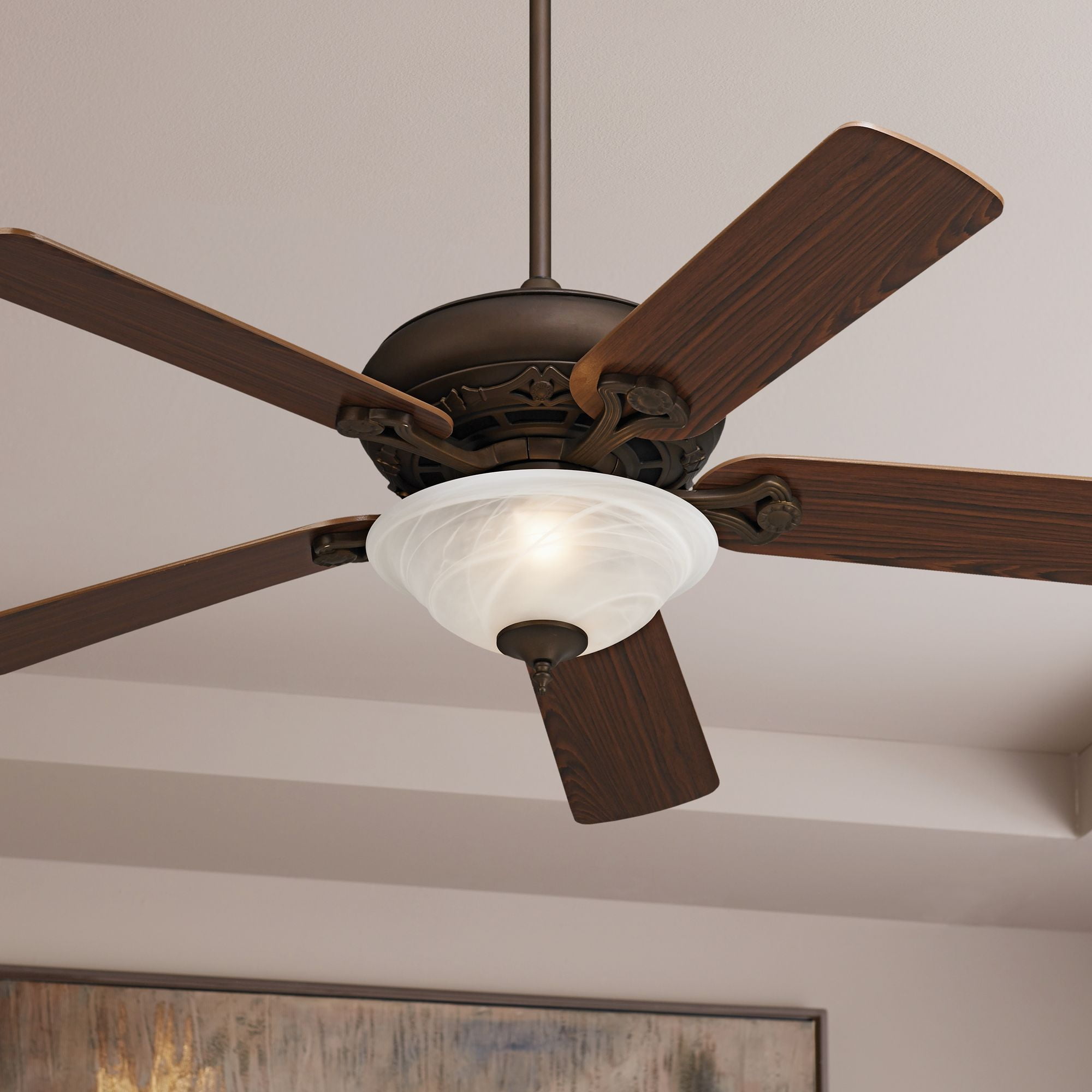 52" Casa Vieja Rustic Indoor Ceiling Fan with Light Kit LED Oil Rubbed ...