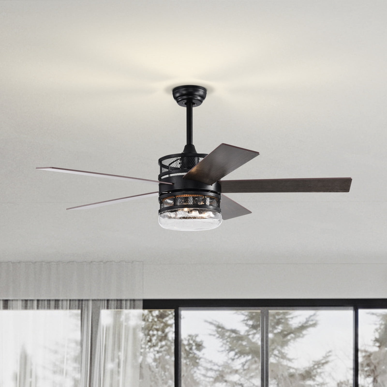 52" Ceiling Fan with Lights and Remote, 3 Speed Fan Light with Quiet ...