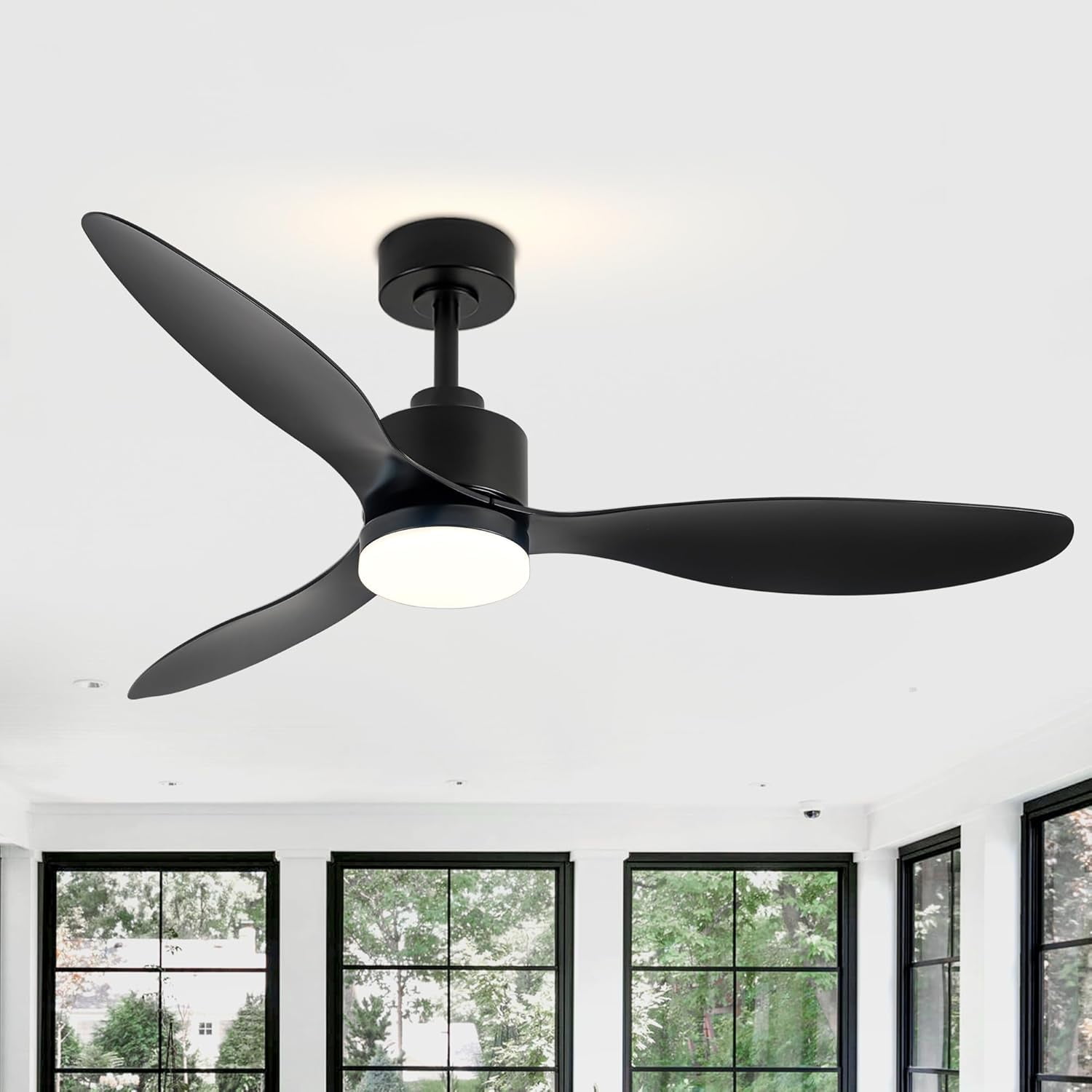 52" Ceiling Fans with LED Lights Remote Control, Modern Ceiling Fan ...