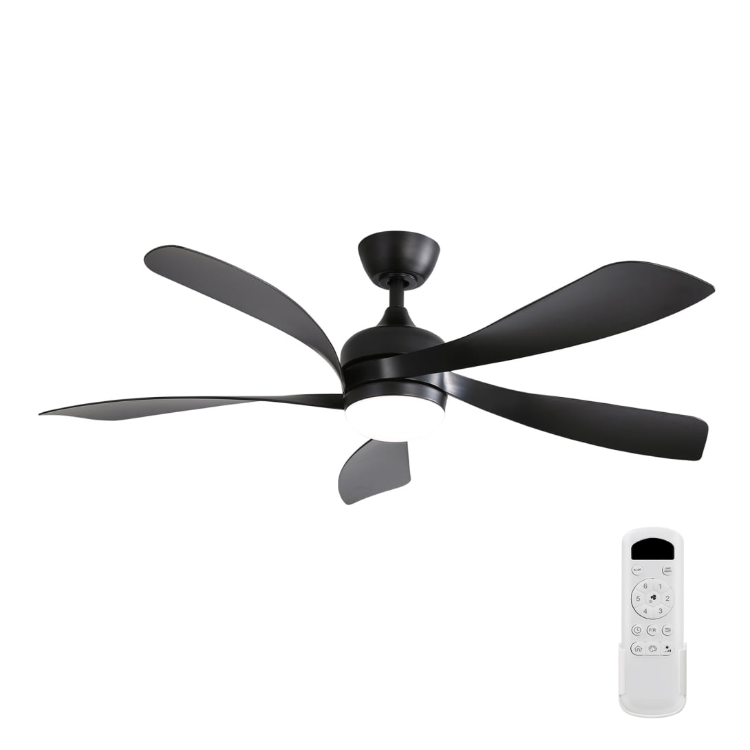 52" Ceiling Fans with Led Light & Remote Control, 5 ABS Blades Ceiling ...