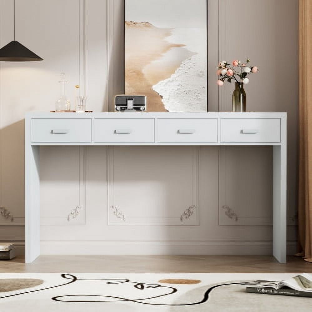 52'' Console Table, Modern Minimalist Console Table with Open Tabletop ...