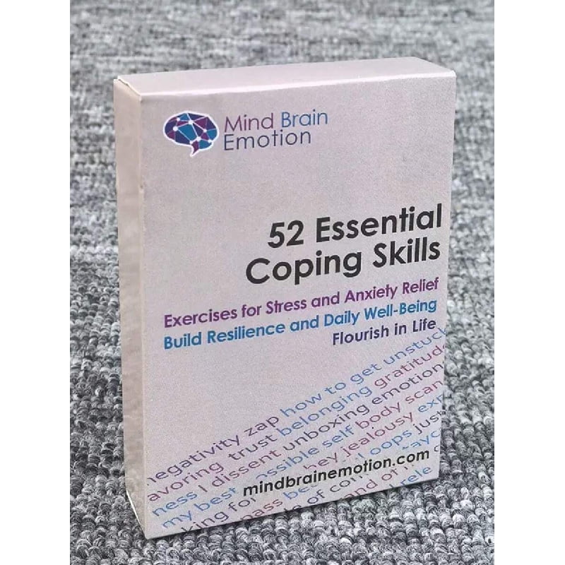 52 Essential Coping Skills Cards - Exercises For Stress Management ...