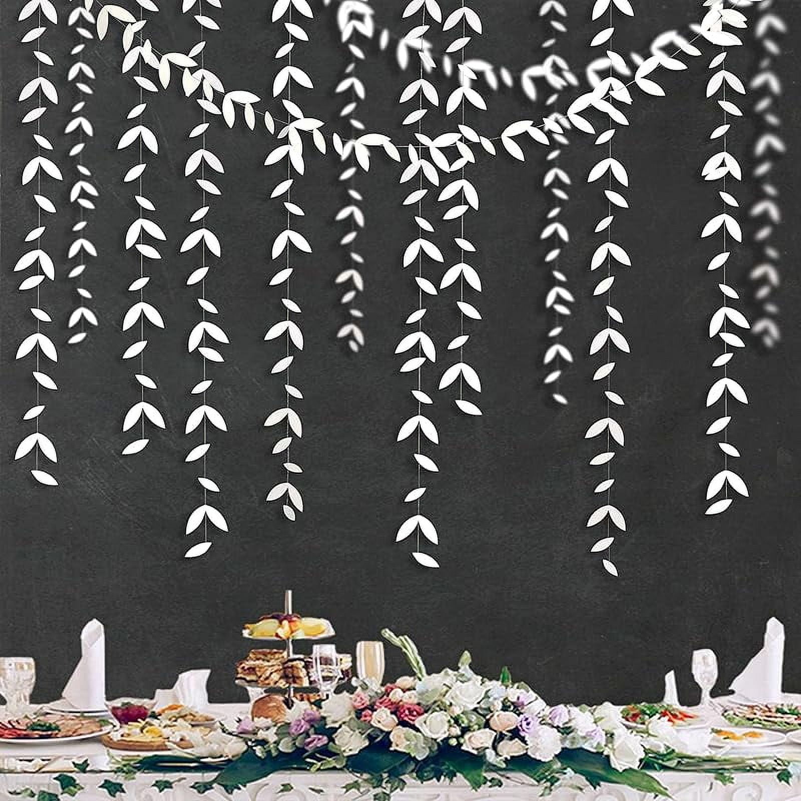52 Ft Spring Summer Theme Green Paper Leaf Garland Hanging Leaves ...
