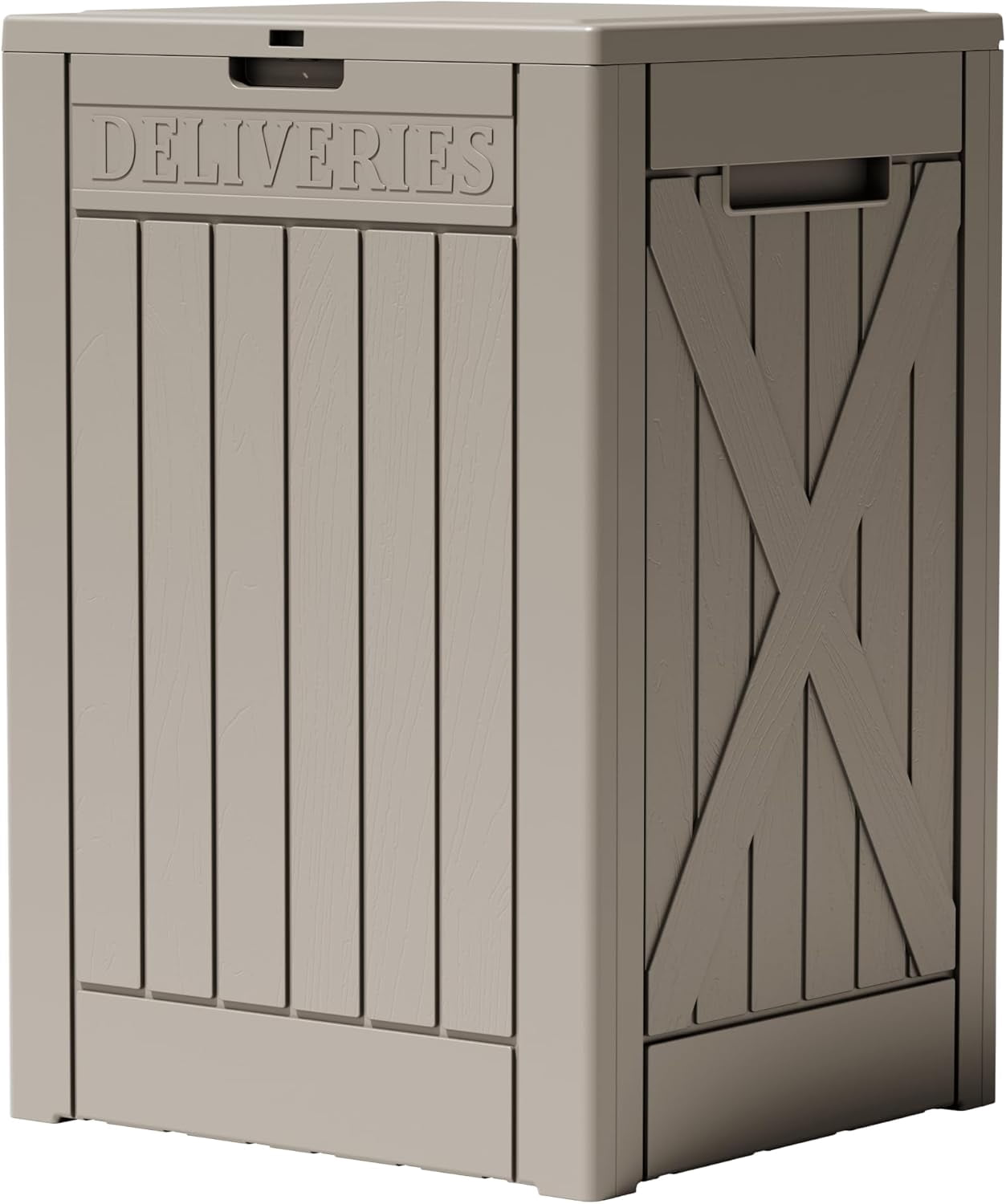 52 Gallon Extra Large Deck Box with Lock Heavy Duty Resin Outdoor ...
