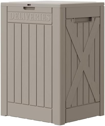 52 Gallon Large Outdoor Package Delivery Box for Porch, Lockable Secure ...