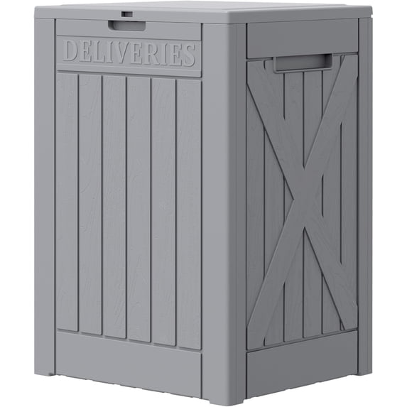 52 Gallon Outdoor Resin Package Delivery Box for Porch, Lockable Secure ...