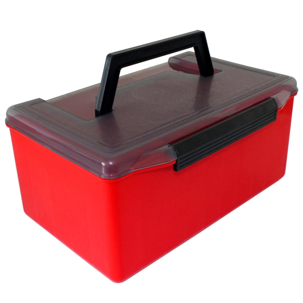 52 Grid Plastic Fishing Tackle Box Fishing Lined Box Organizers Squid ...