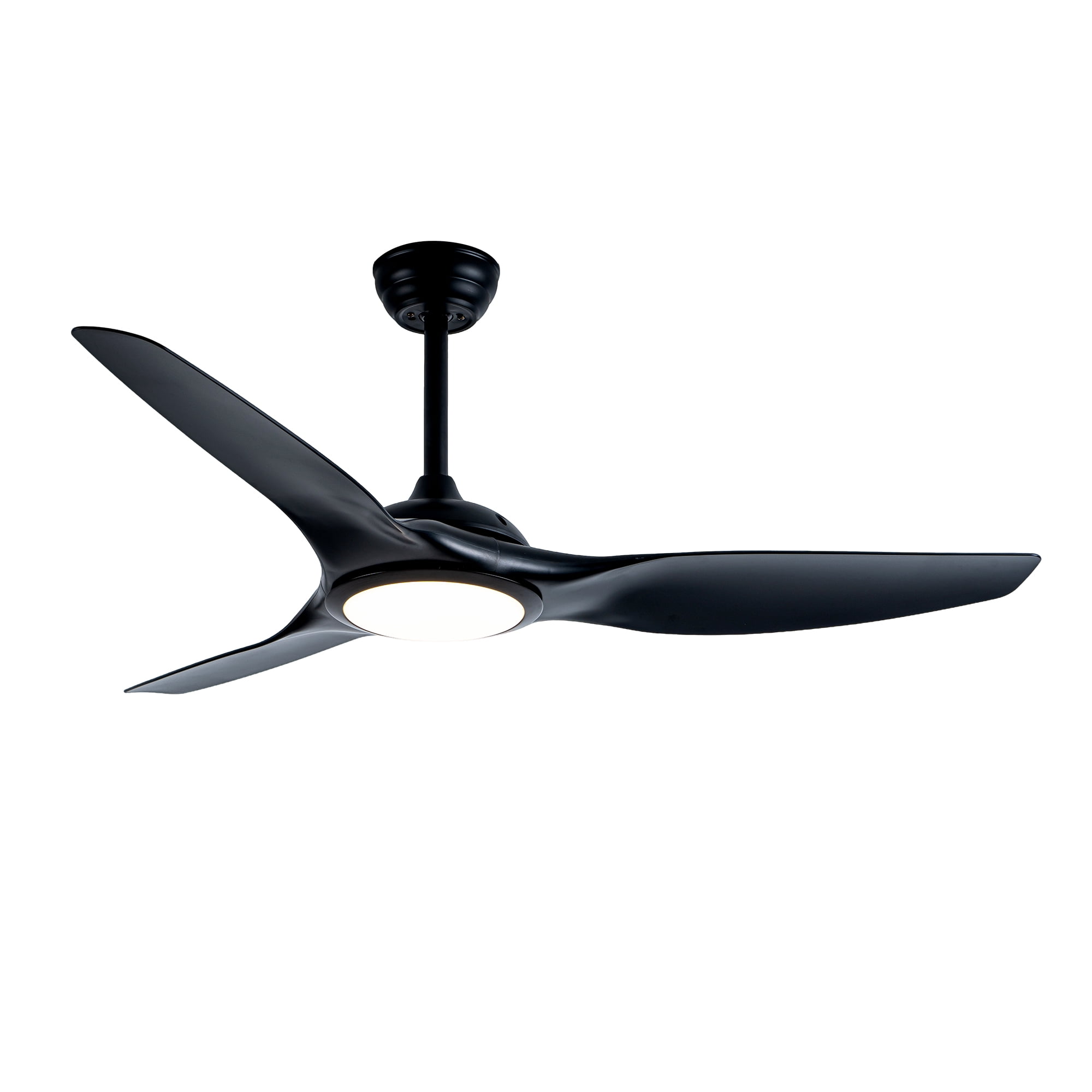 52 Inch ABS Blades Ceiling Fan With Light Kit ( LED Light Source),DC 6 ...