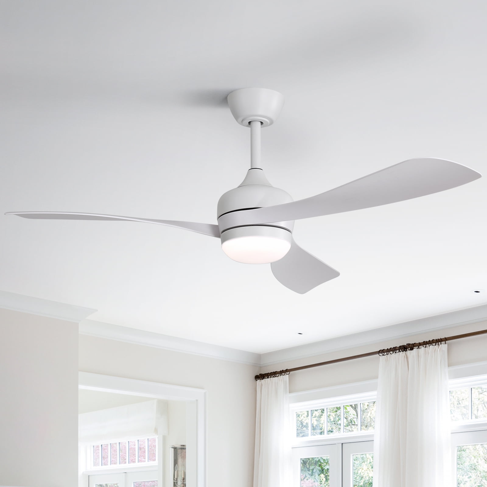 52-Inch Ceiling Fan With 3 ABS Blades,Remote Control,Reversible DC ...