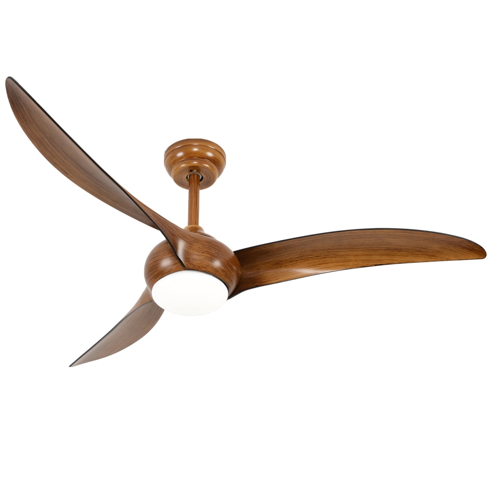 52 Inch Ceiling Fan with LED Light, 3 ABS Blades, Quiet Reversible DC ...