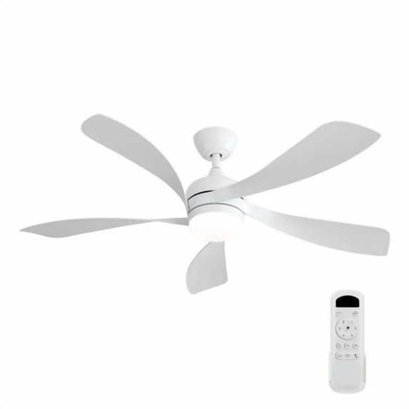 52-Inch Ceiling Fan with Light and Remote Control, 3 Color Dimmable 5 ...