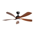 52 Inch Ceiling Fan with Remote & LED Light - Dimmable DC Motor, 3 ...