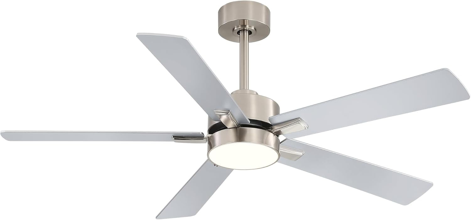 52 Inch Ceiling Fans with Led Lights, 5-Blade Industrial Large Ceiling ...