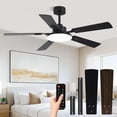 52 Inch Ceiling Fans with Lights and Remote for Bedroom Living Room ...