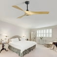 52 Inch Classic Ceiling Fan with 3 ABS Blades & Remote Control, Indoor ...