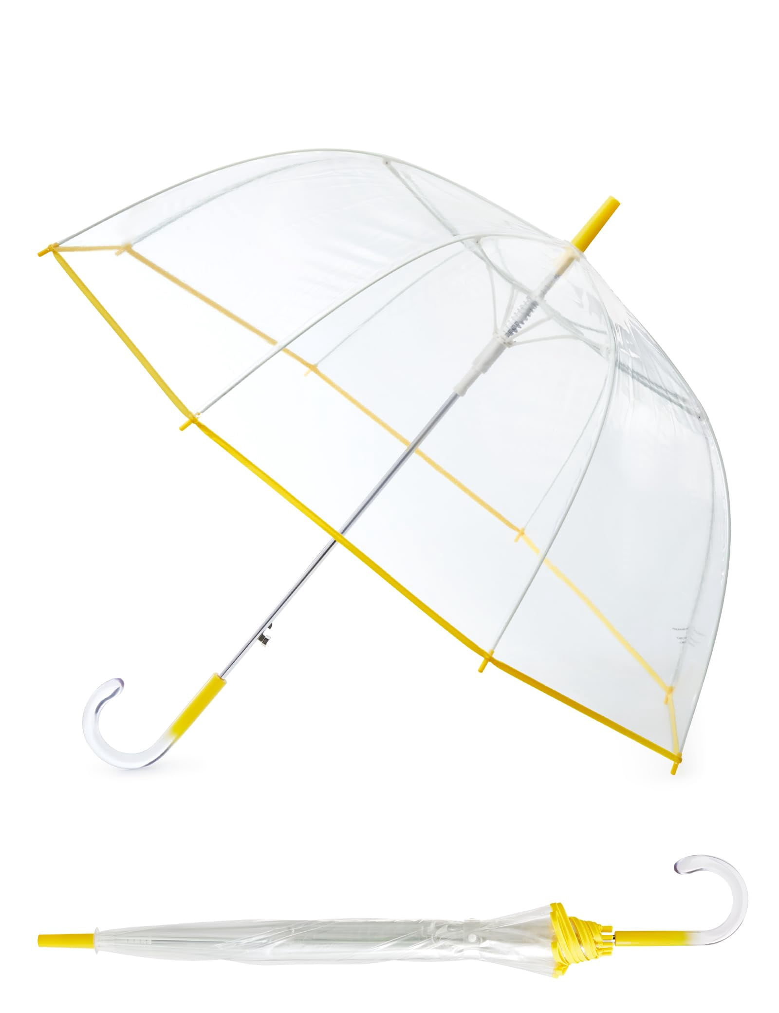 52 Inch Clear Bubble Umbrella Large Transparent Dome Canopy J Hook ...